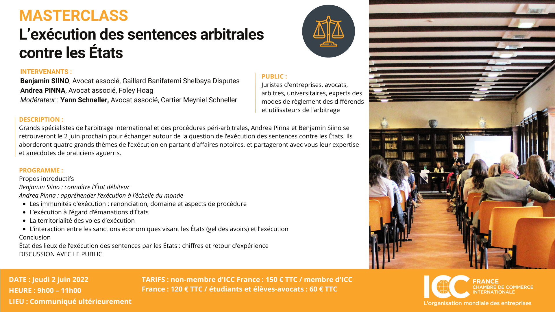 Lancement de la première Masterclass ICC France - ICC France